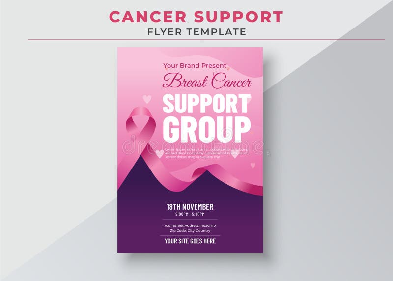 Cancer Support Group Flyers Template, Breast Cancer Support Group Flyer ...