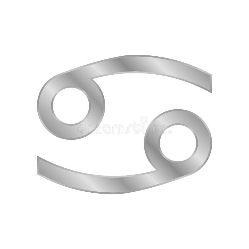 Cancer symbol on white stock illustration. Illustration of astrology ...