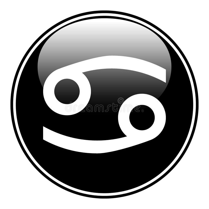 Cancer symbol on white stock illustration. Illustration of astrology ...