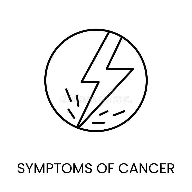 Cancer Symptoms Line Icon Vector Cancer Disease Stock Illustration ...