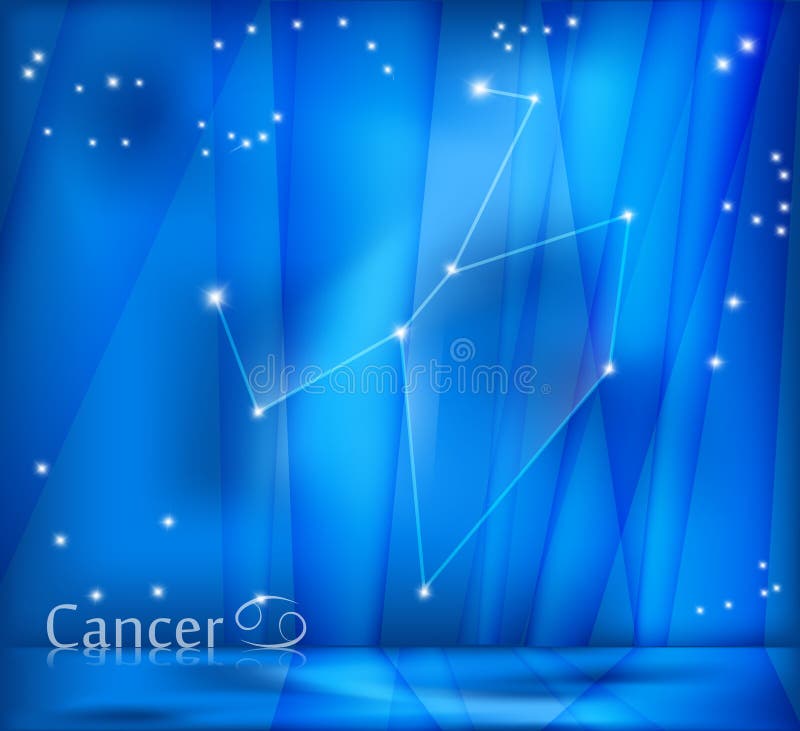 Cancer Zodiac Background stock vector. Illustration of constellation ...