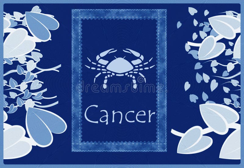 Zodiac Sign - Cancer. Doodle Hand-drawn Style Stock Vector ...