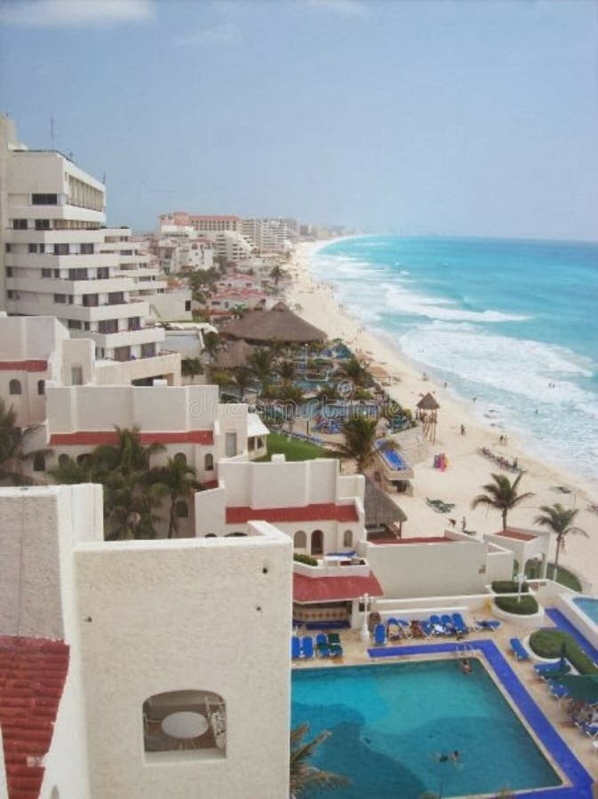 Cancun Overview Shot stock image. Image of cancun, shore - 212861693