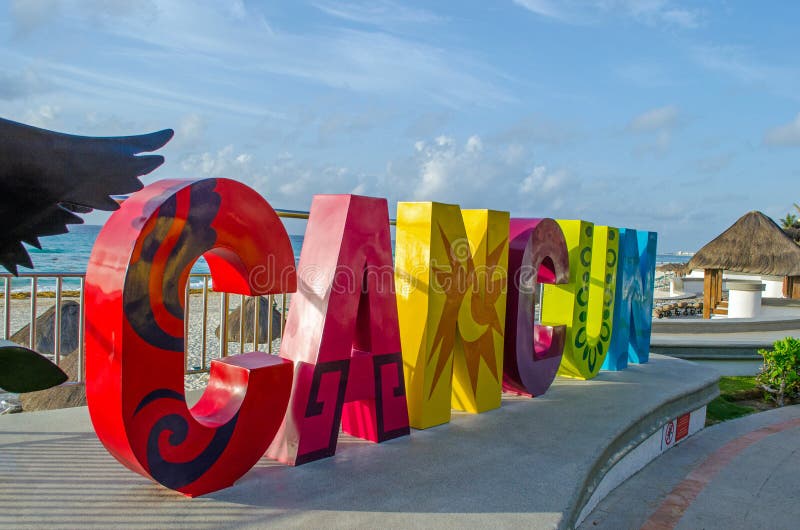 Cancun written alphabets editorial stock photo. Image of letters ...