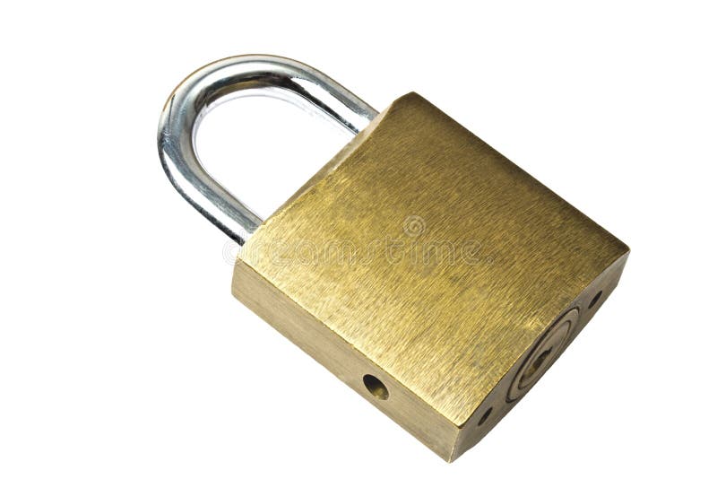 Candado Aislado Sobre Blanco Imagen de archivo - Imagen de acero, idea ...