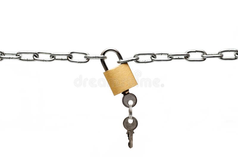 Candado y cadena foto de archivo. Imagen de elemento - 39861128