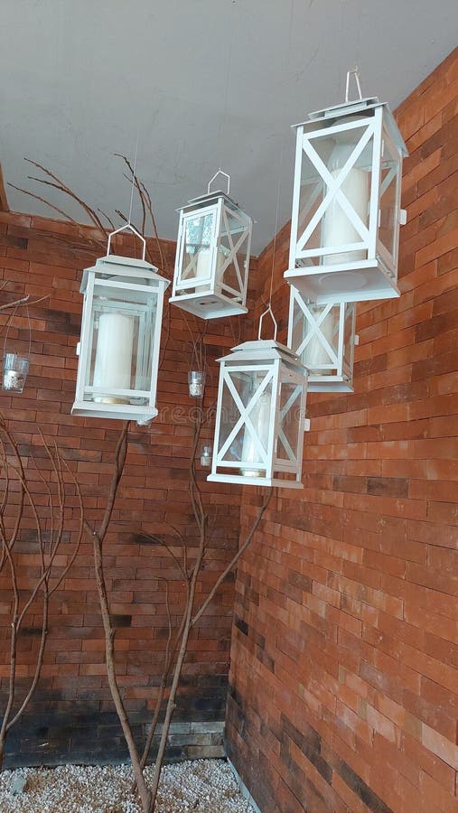 Candel Decoration Resto Wall Lamp Branch Stock Image - Image of resto ...