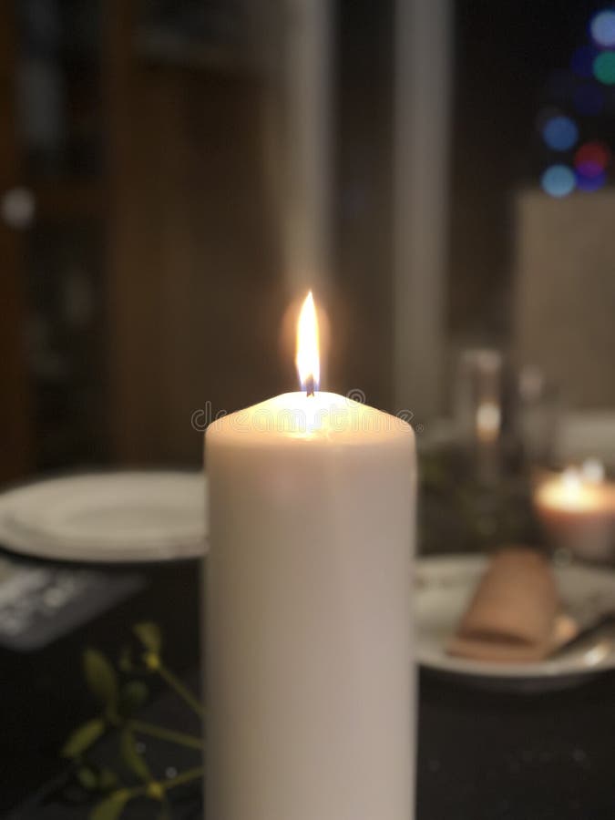 Candel stock photo. Image of xmass, white, spirit, flame - 143250348