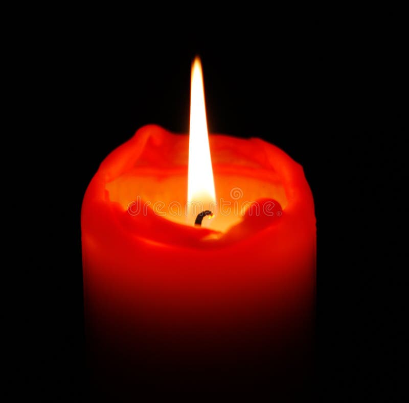 Candela Rossa fotografia stock. Immagine di caldo, fuoco - 14682656