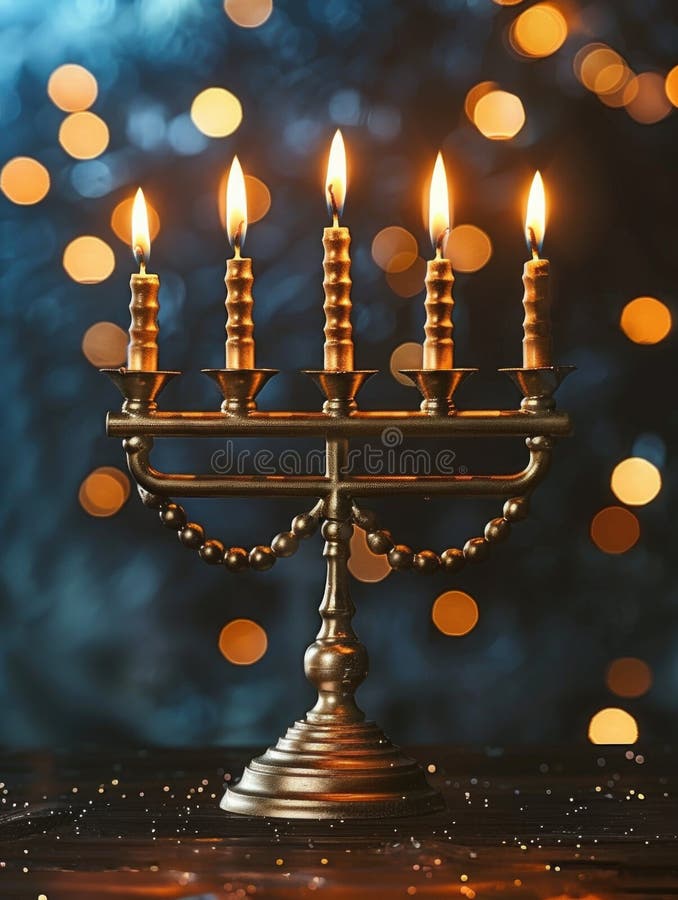 Candelab with lit candles stock image. Image of ceremony - 374779753