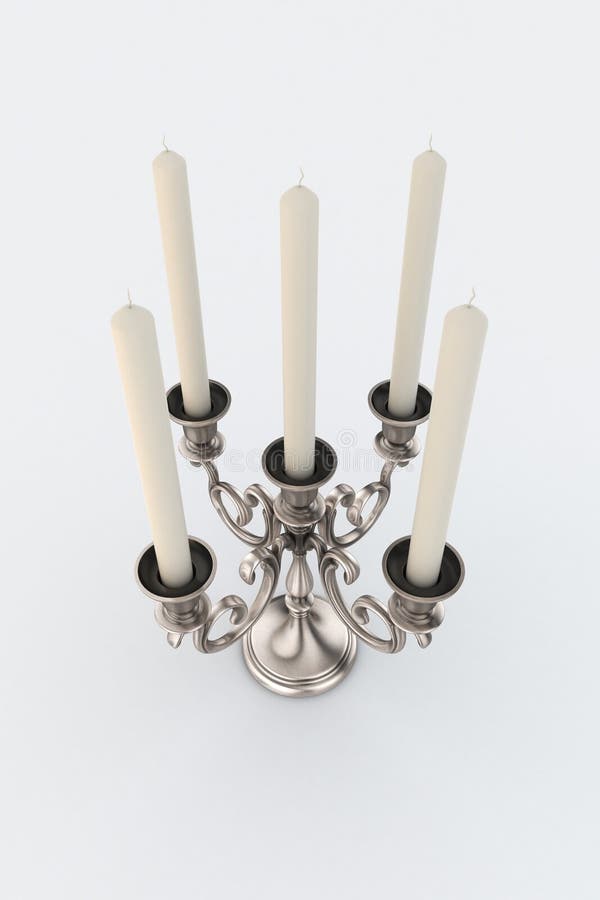 Candelabrum with Five Candles Stock Photo - Image of classical, decor ...
