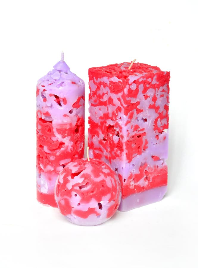 Candele Colorate Decorative Aromatiche in Bulgaria Fotografia Stock ...