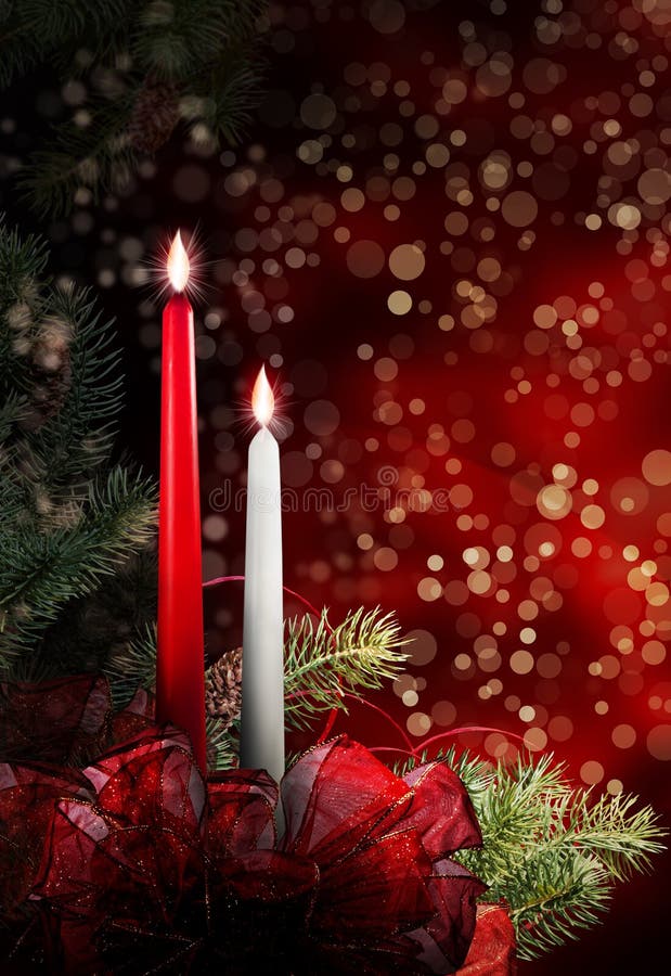 Candele di natale fotografia stock. Immagine di decorazioni - 23313616