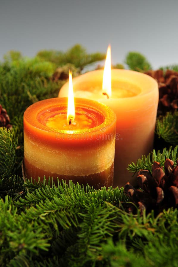 Candele di natale immagine stock. Immagine di fresco, festivo - 3912157