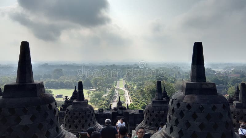 Borobudur - top view stock image. Image of heritage, barabudur - 53349565