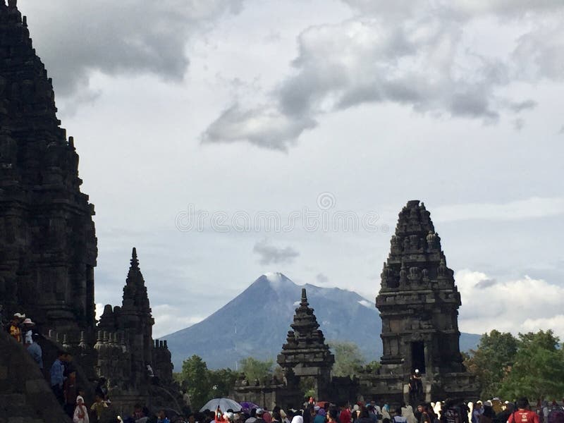 Candi Prambanan of West Java in Indonesia Stock Image - Image of ...