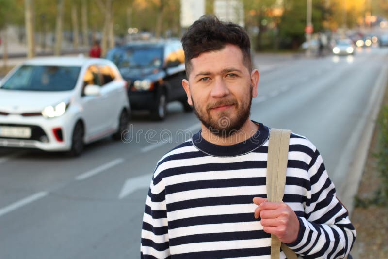 Candid of Man Walking on the Street Stock Image - Image of lifestyle ...
