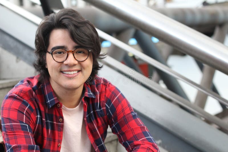 Candid of Mexican Man Smiling Stock Image - Image of hairstyle, latino ...