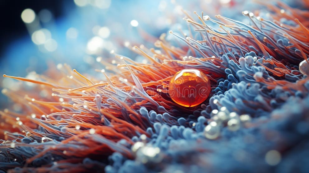 Candida and Bacteria Colonies Under a Microscope. Generative AI Stock ...