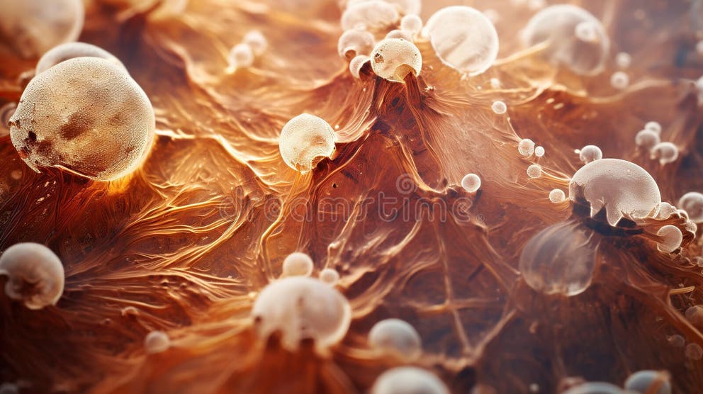 Candida and Bacteria Colonies Under a Microscope. Generative AI Stock ...