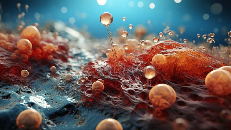 Candida and Bacteria Colonies Under a Microscope. Generative AI Stock ...