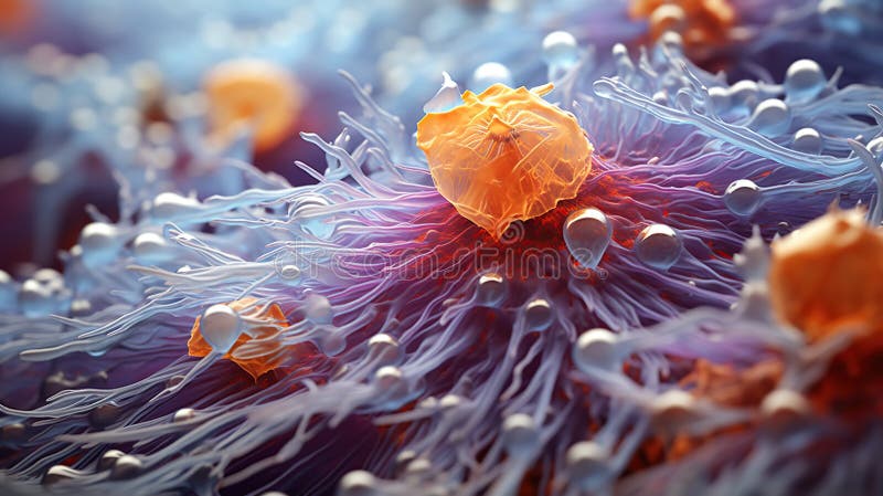 Candida and Bacteria Colonies Under a Microscope. Generative AI Stock ...