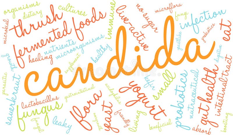 Candida Word Cloud ilustração do vetor. Ilustração de suplemento ...