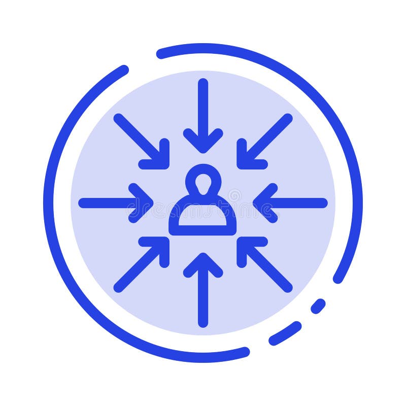 Candidate, Choice, Choose, Focus, Selection Blue Dotted Line Line Icon ...