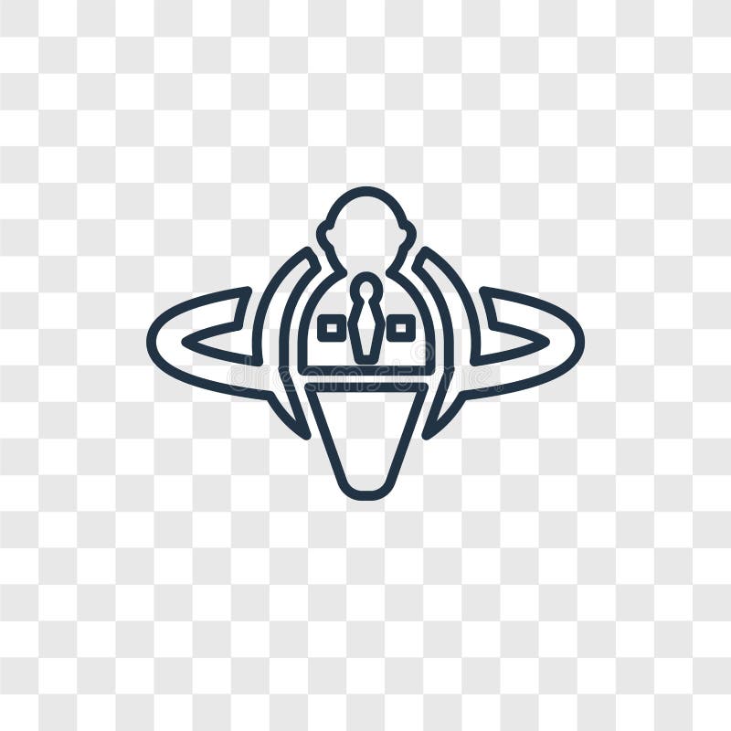 Candidate Concept Vector Linear Icon Isolated on Transparent Background ...