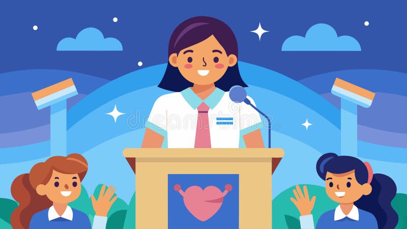 A Candidate Delivering a Heartfelt Speech Highlighting Their Dedication ...