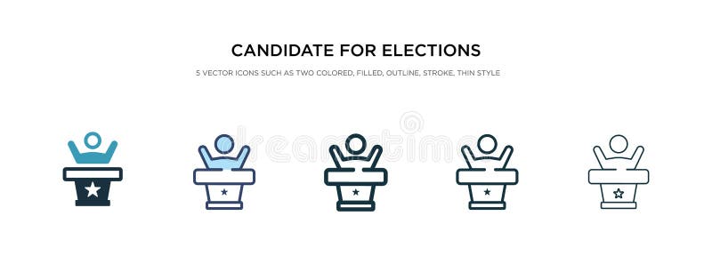 Candidate for Elections Icon in Different Style Vector Illustration ...