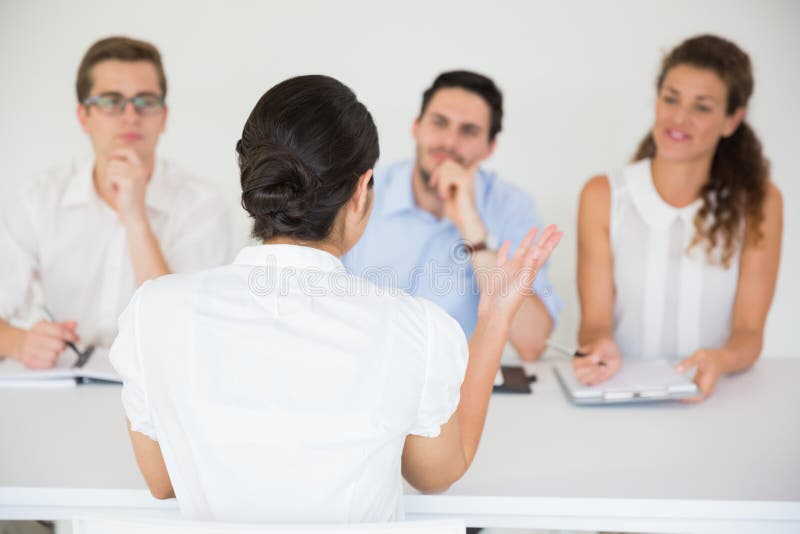 Candidate Having an Interview Stock Image - Image of sitting ...