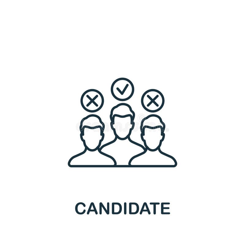 Candidate Icon. Monochrome Simple Recruitment Icon for Templates, Web ...