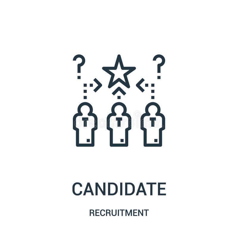 Candidate Icon Vector from Voting Elections Collection. Thin Line ...