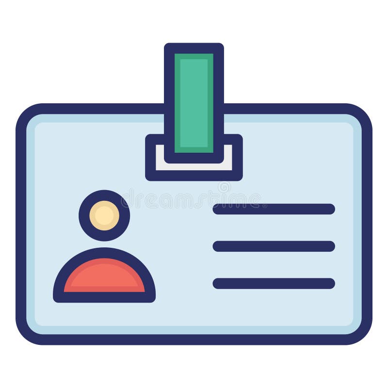 Candidate Id Card, Employee Card Isolated Vector Icon that Can Be ...