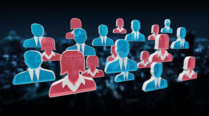 Candidate for a Job Illustration 3D Rendering Stock Illustration ...