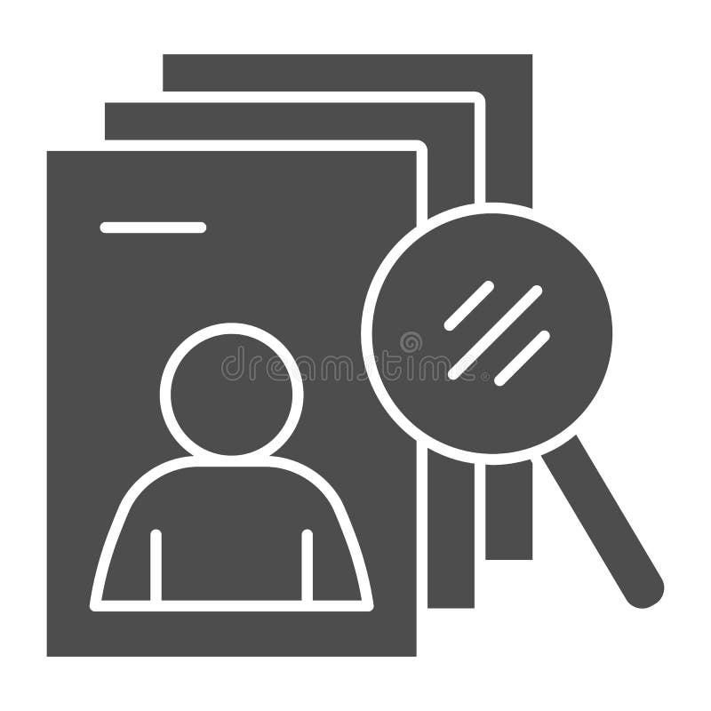 Vacancy Search Thin Line Icon. Hiring Vector Illustration Isolated on ...
