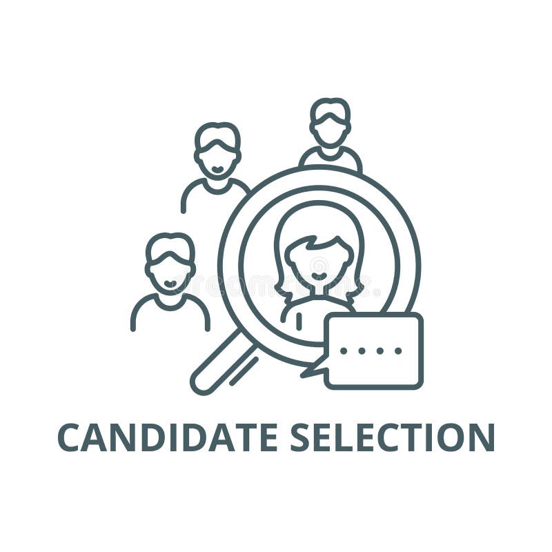 Candidate Selection Line Icon, Vector. Candidate Selection Outline Sign ...