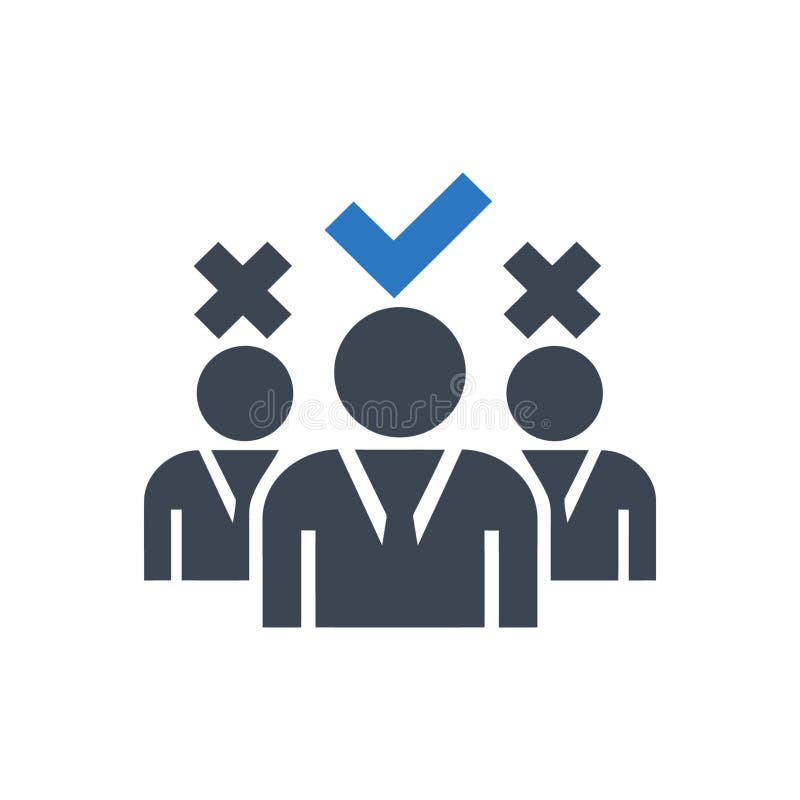 Candidate Selection Process Icon Stock Vector - Illustration of icon ...