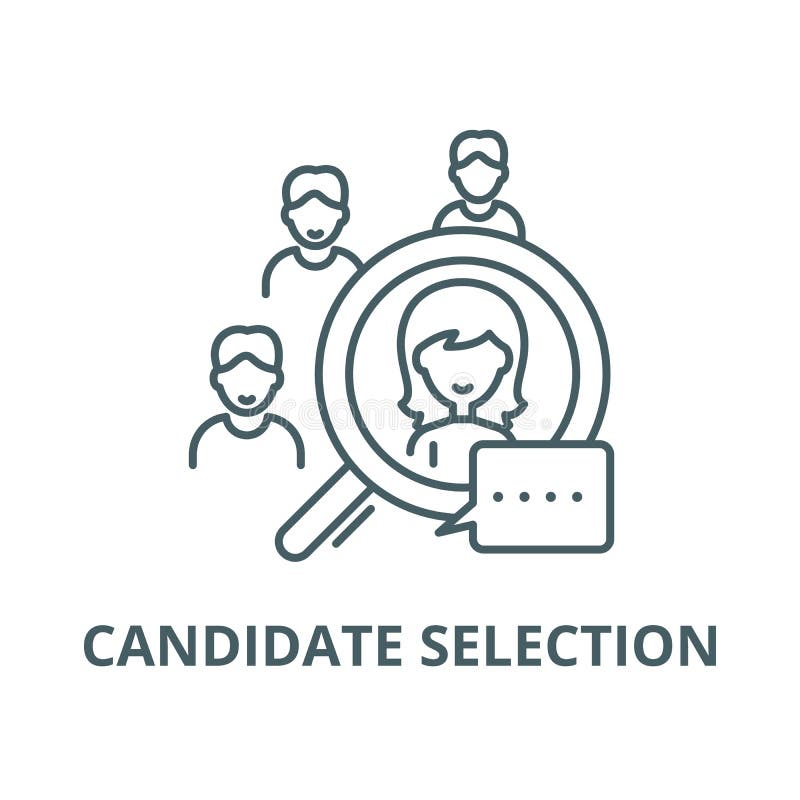 Candidate Selection Vector Line Icon, Linear Concept, Outline Sign ...