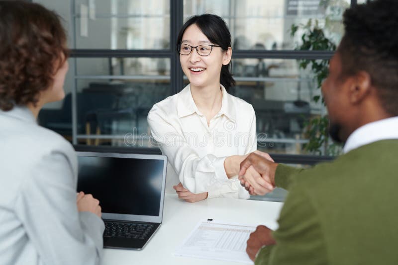 Candidate Shaking Hands with Partners at Meeting Stock Photo - Image of ...