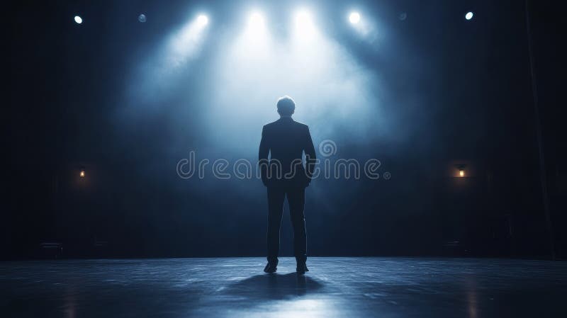 Candidate Steps Bright Spotlight Election Stage Captivating Audience ...