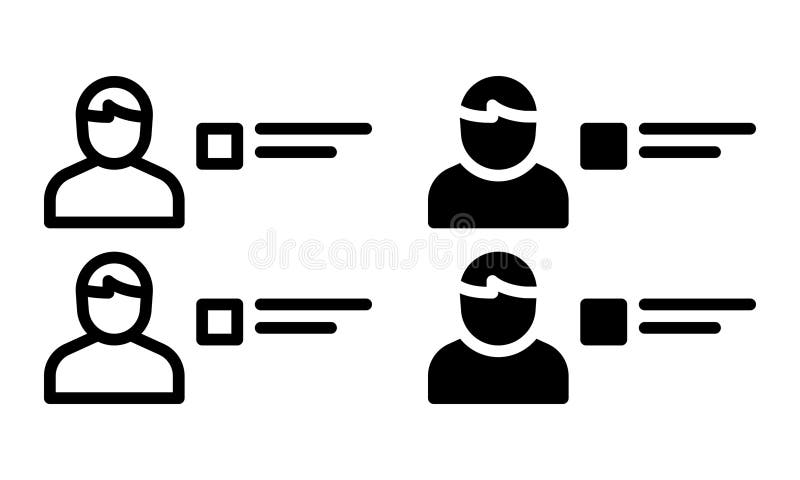 Candidates Icon with Outline and Glyph Style. Stock Vector ...