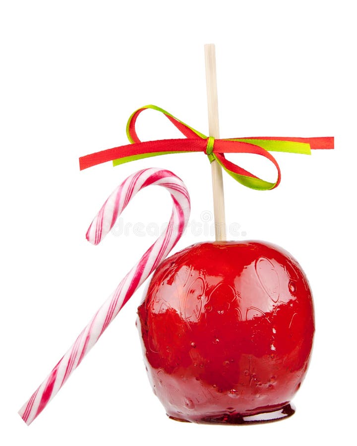 Candied apple stock image. Image of white, isolated, snack - 50365961