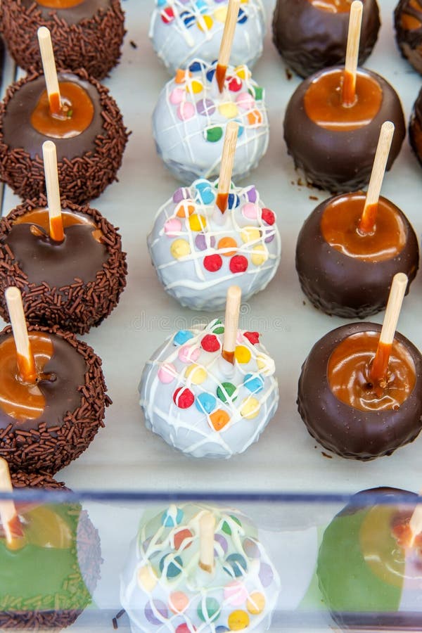 Candied Apples stock photo. Image of treats, fair, snacks - 76513772