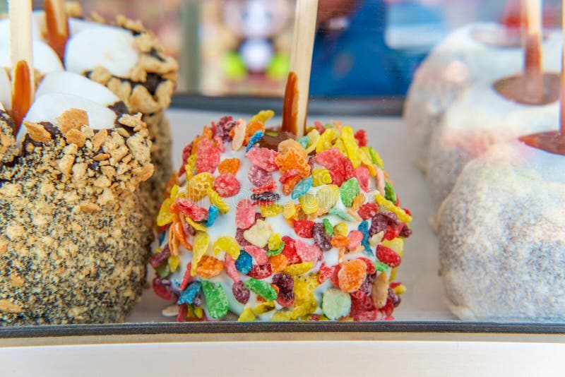 Candied Apples stock photo. Image of glazed, fair, snacks - 76513962