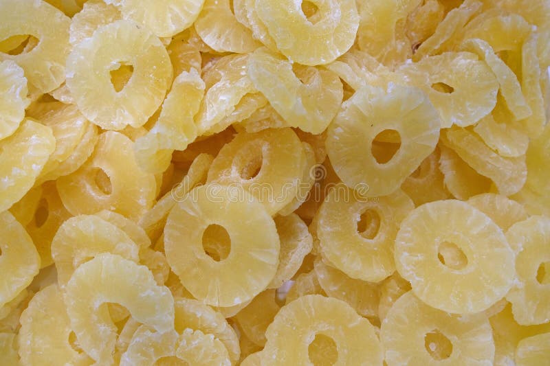 Candied Pineapple Rings. Background Stock Photo - Image of sugared ...