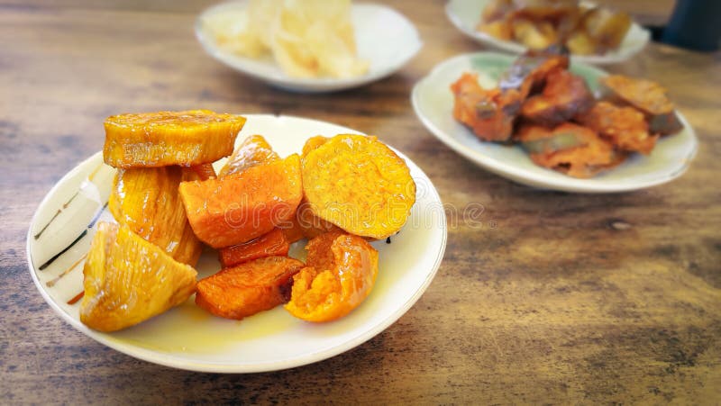 Candied Sweet Potatoes or Goguma Mattang Stock Photo - Image of ...