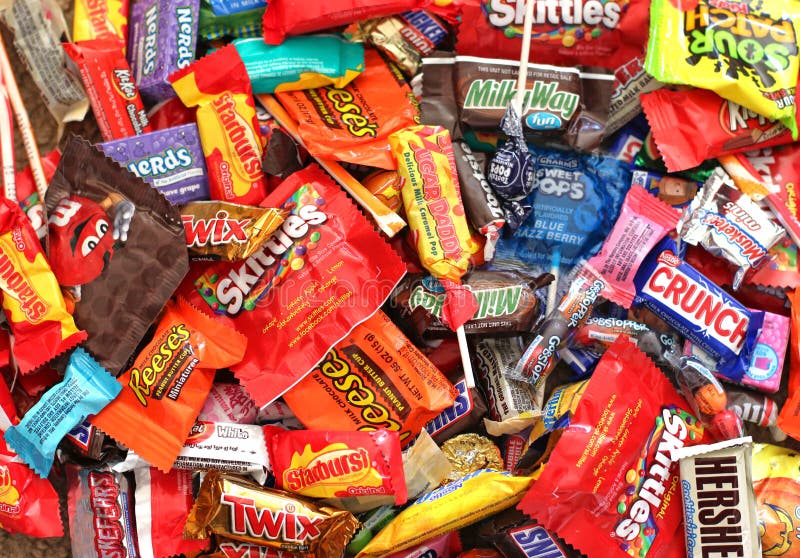 Candies Individually Wrapped for Sale in Candy Store Stock Image ...