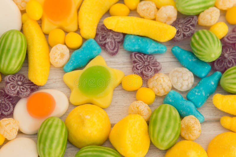 Candies with Different Shapes and Colors Stock Photo - Image of closeup ...